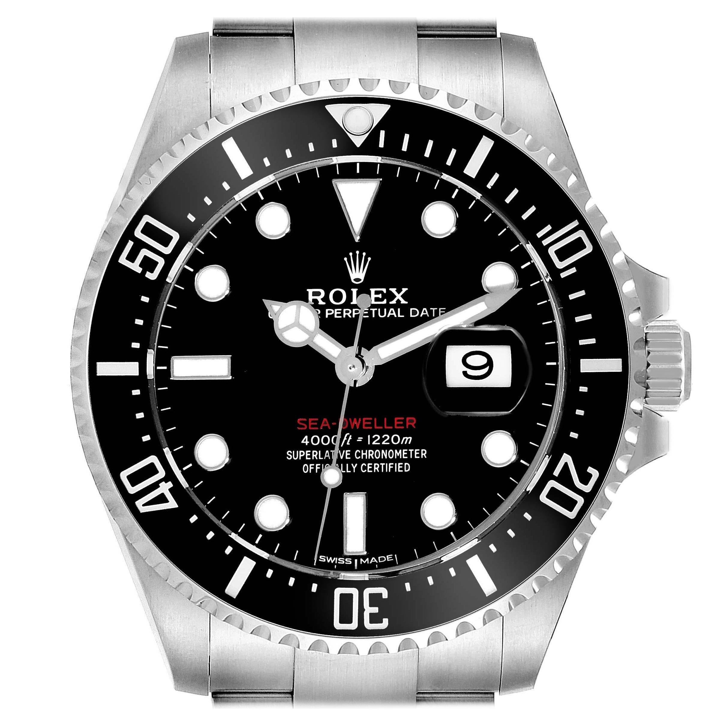 Rolex Seadweller 43mm 50th Anniversary Steel Mens Watch 126600 Box Card ...