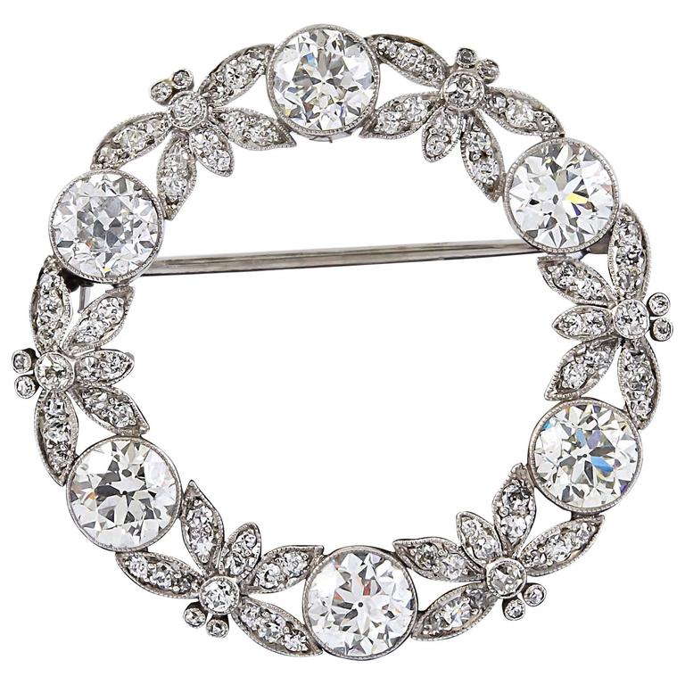 Tiffany and Co. Diamond Platinum Pin at 1stDibs