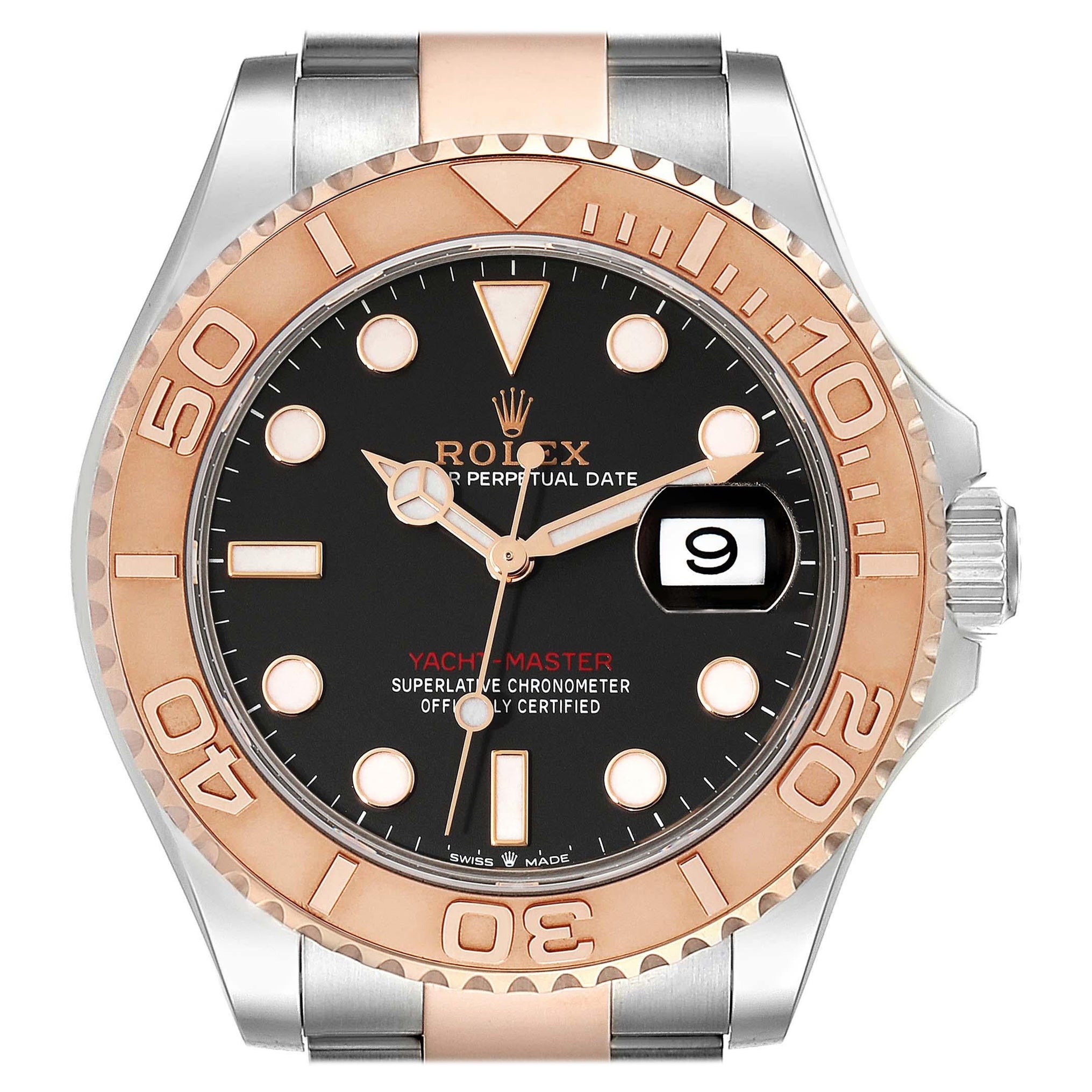 Rolex Yachtmaster Rose Gold Steel Rolesor Mens Watch 126621 Box Card ...