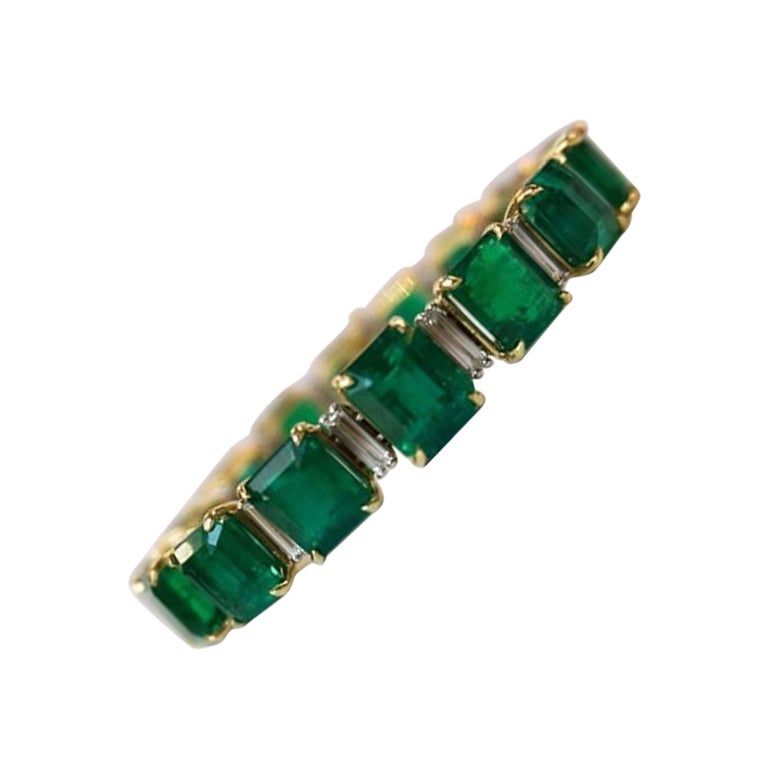 17.39 carat emerald EC bracelet For Sale at 1stDibs