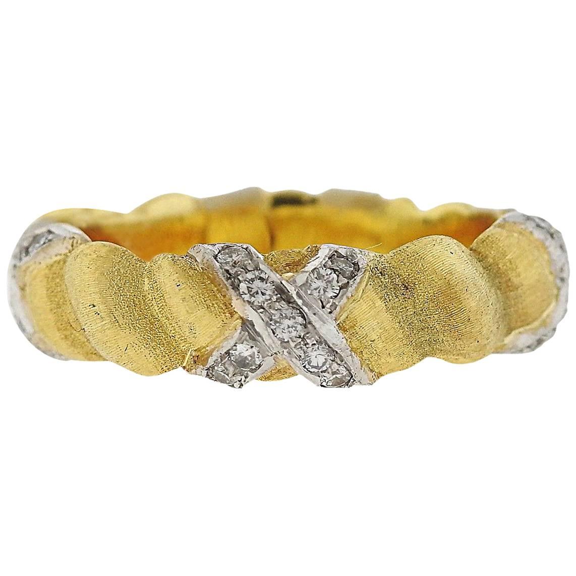 Buccellati Diamond Gold "Rombi" Band Ring at 1stDibs | buccellati rombi ...