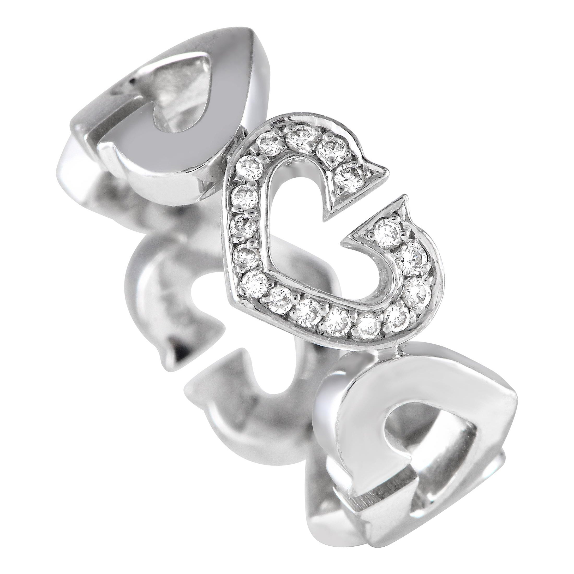 Cartier C De Cartier Happy Birthday Ring 18k White Gold at 1stDibs