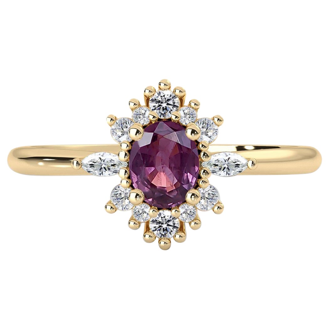 Customizable 14k Yellow Gold Mystical Love Half Halo Engagement Ring ...