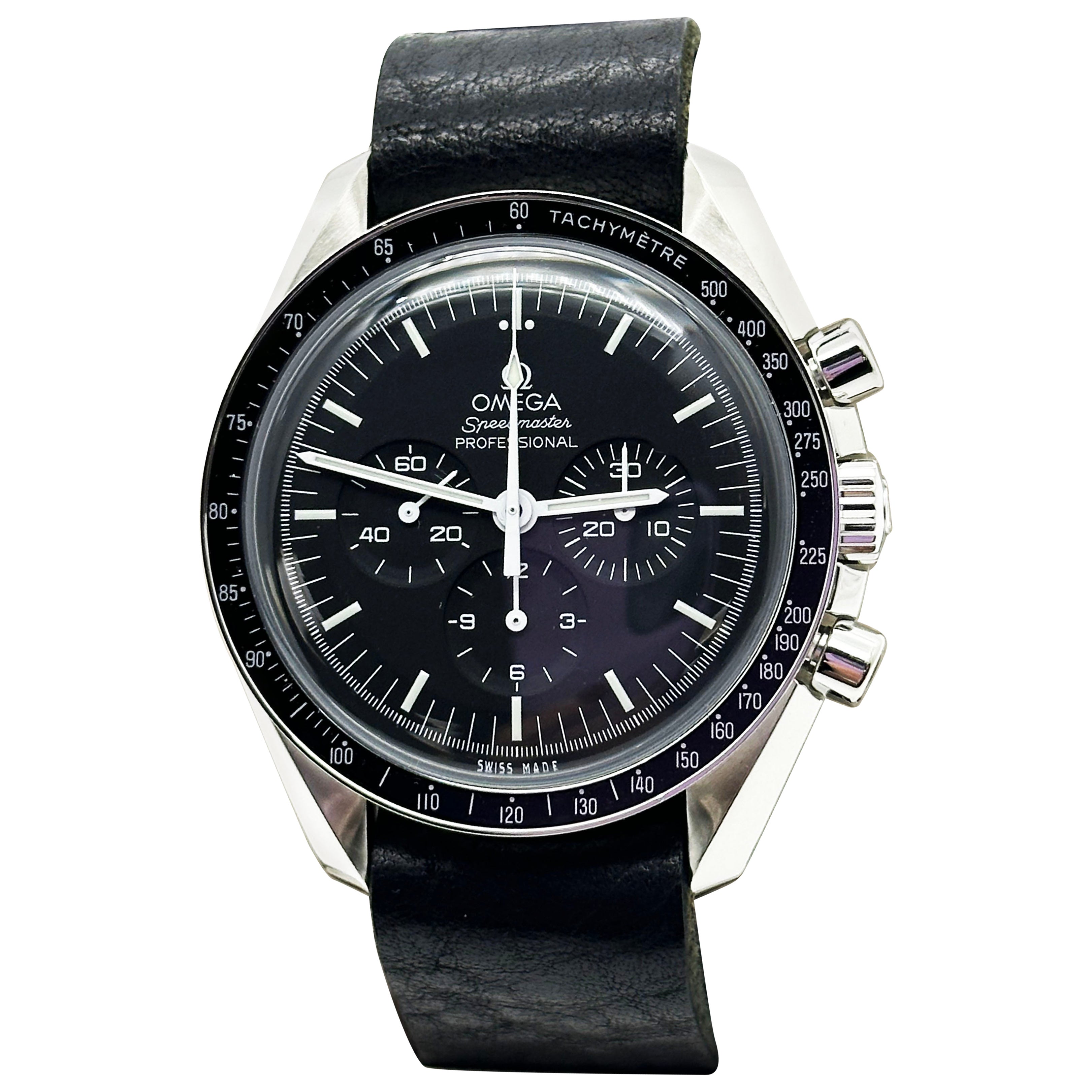 Omega 3570.50.00 Speedmaster Moonwatch Stainless Steel Leather For Sale ...