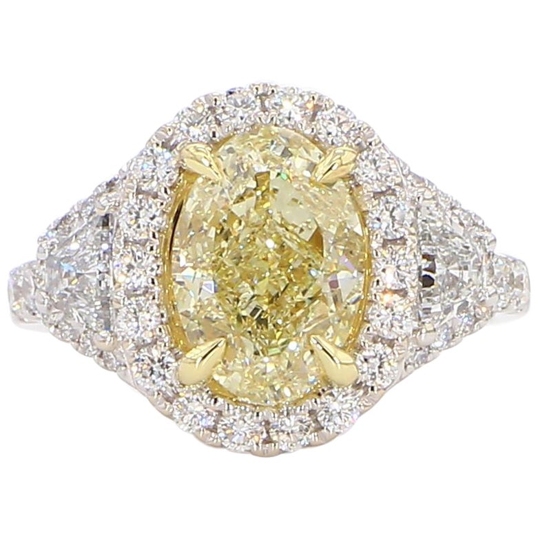 GIA Certified Natural Pink Oval Diamond 1.34 Carat TW Gold Cocktail ...