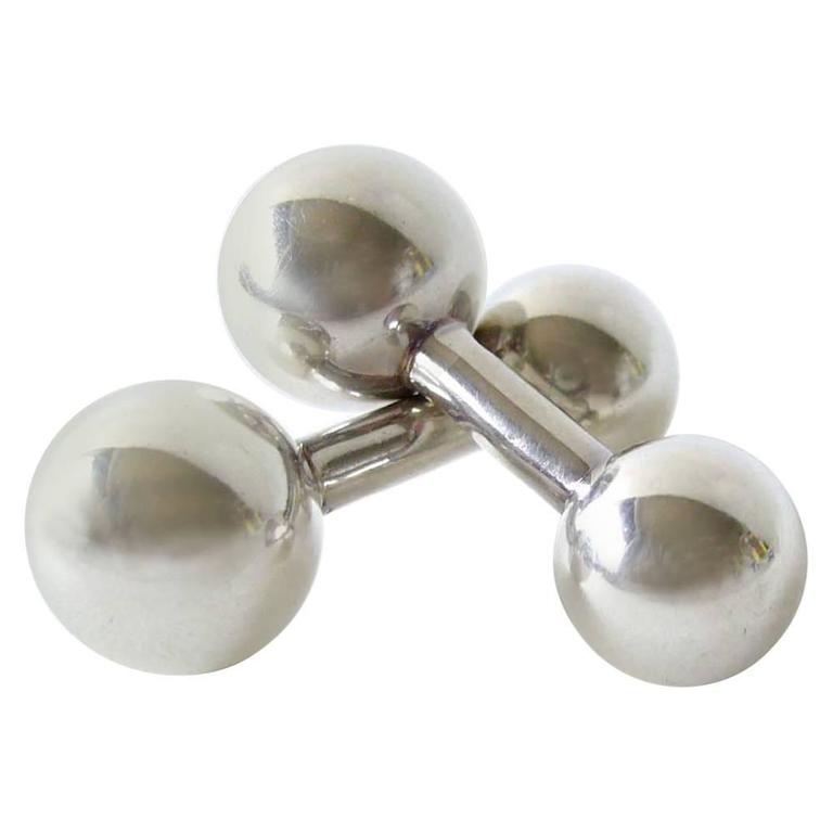 Tiffany and Co. Sterling Silver Barbell Cufflinks at 1stDibs | tiffany ...