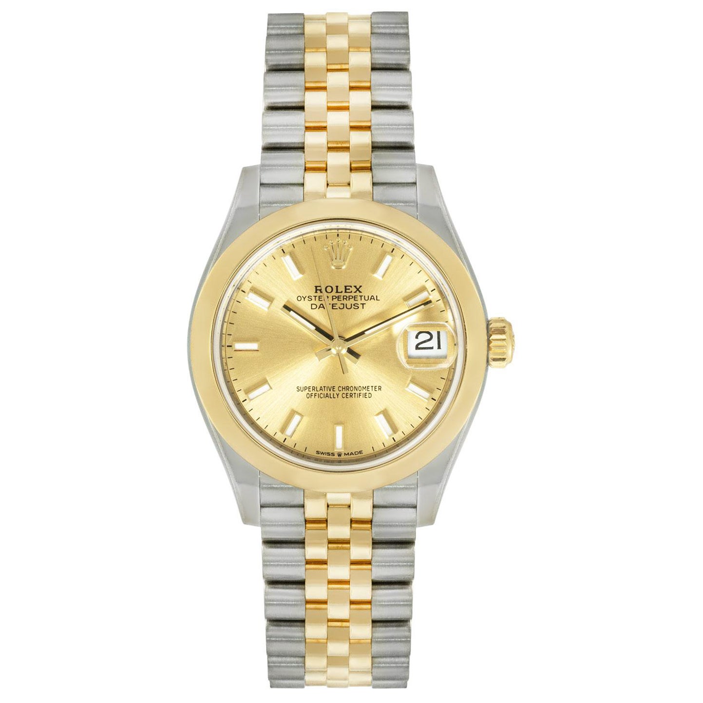 Rolex Datejust Stainless Steel&18K Yellow Gold 31mm Diamond Bezel ...