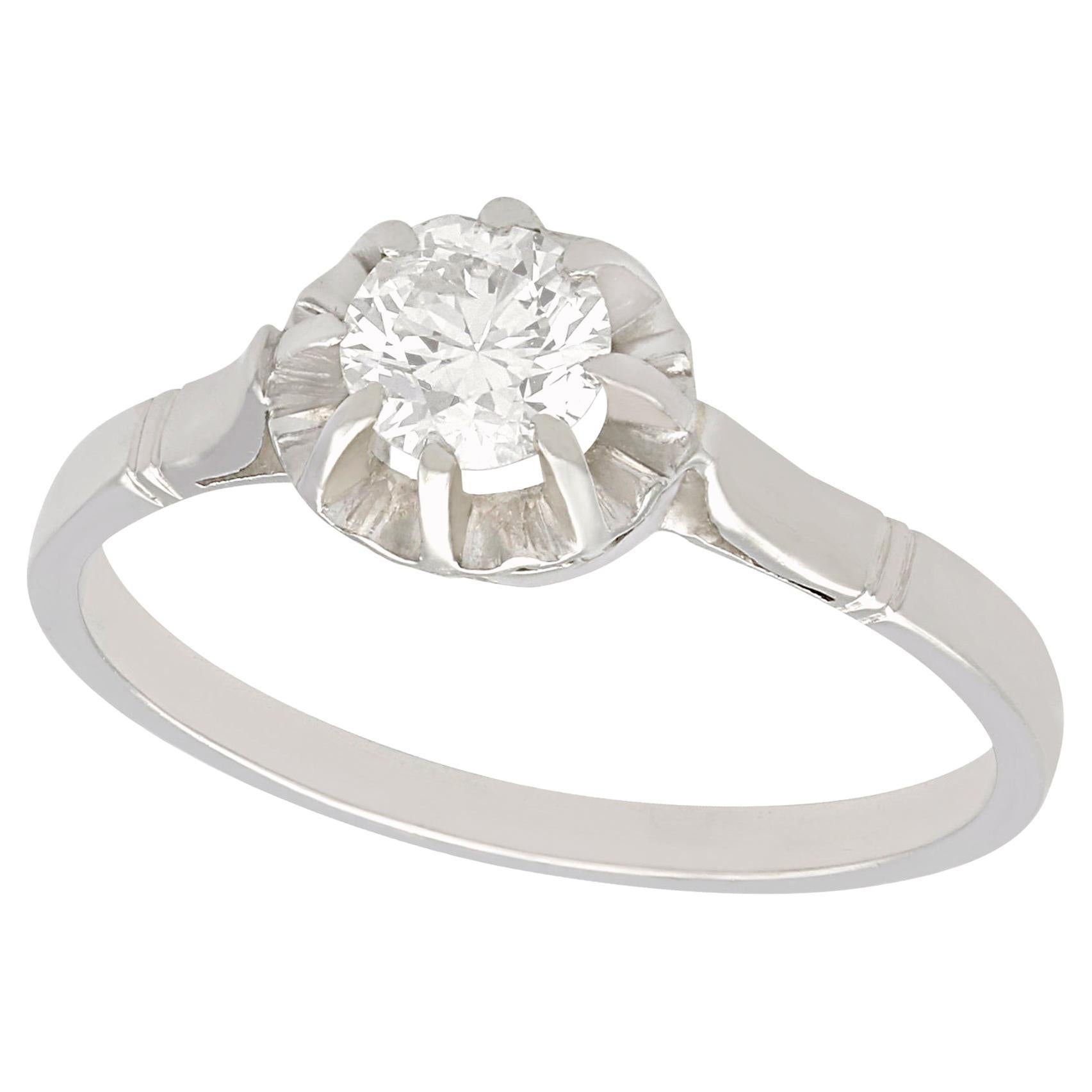1940s 1.01 Carat Diamond Platinum Solitaire Ring For Sale at 1stDibs | 925 ec ring with diamonds ...