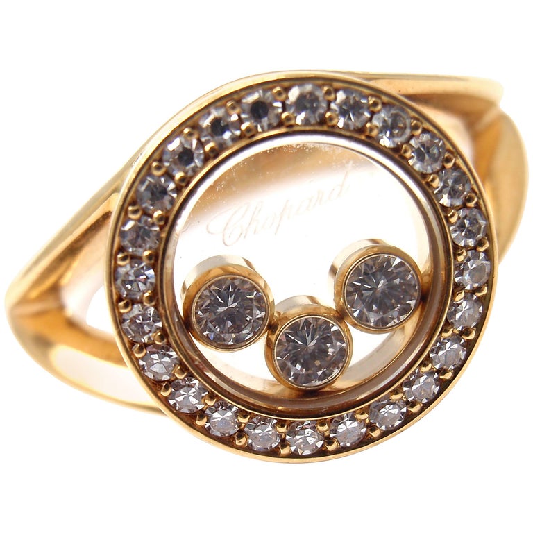 Chopard Happy Diamond Gold Ring at 1stDibs | chopard gold ring