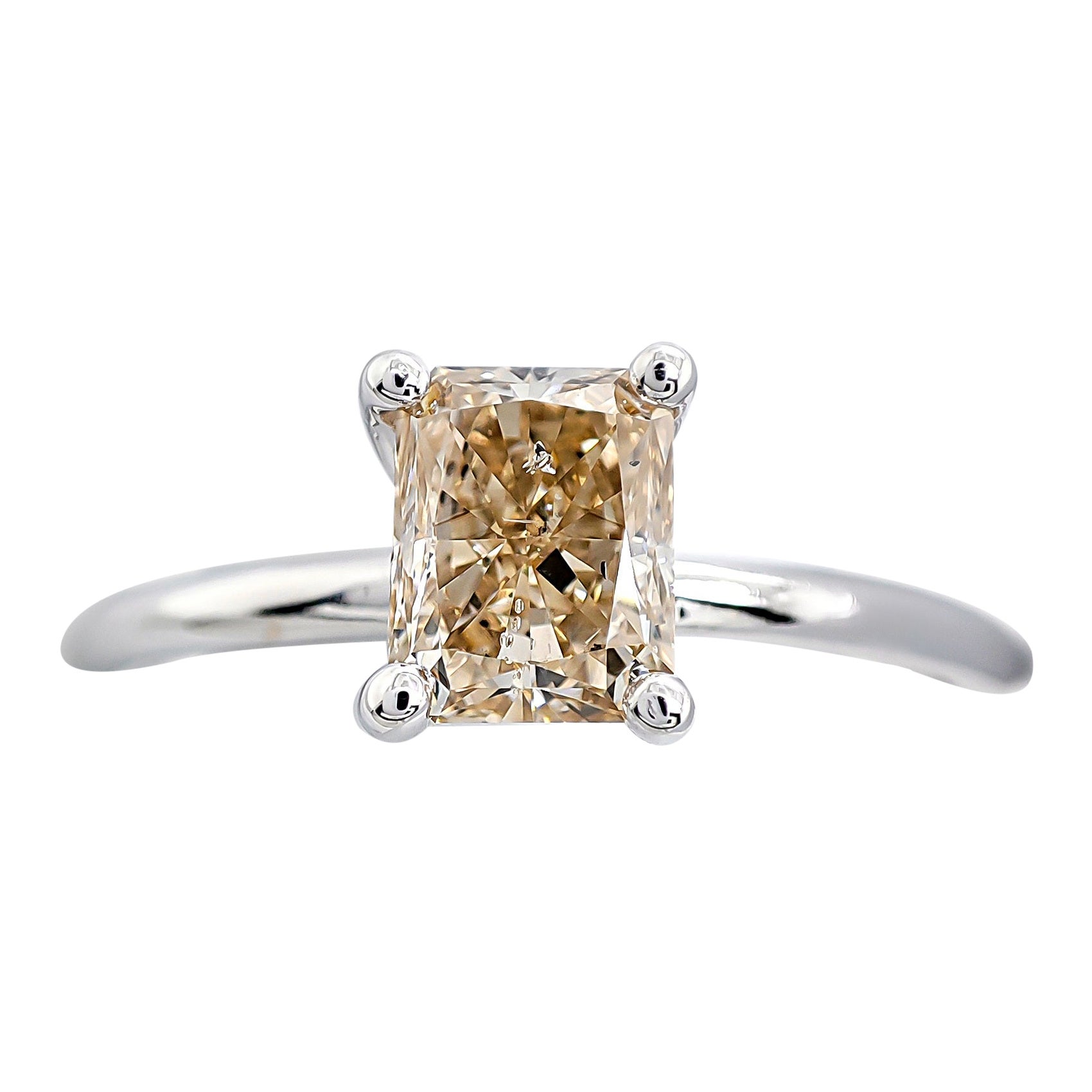 IGI Certified - 3.62ct Round Diamond Solitaire Ring 14k White Gold For ...