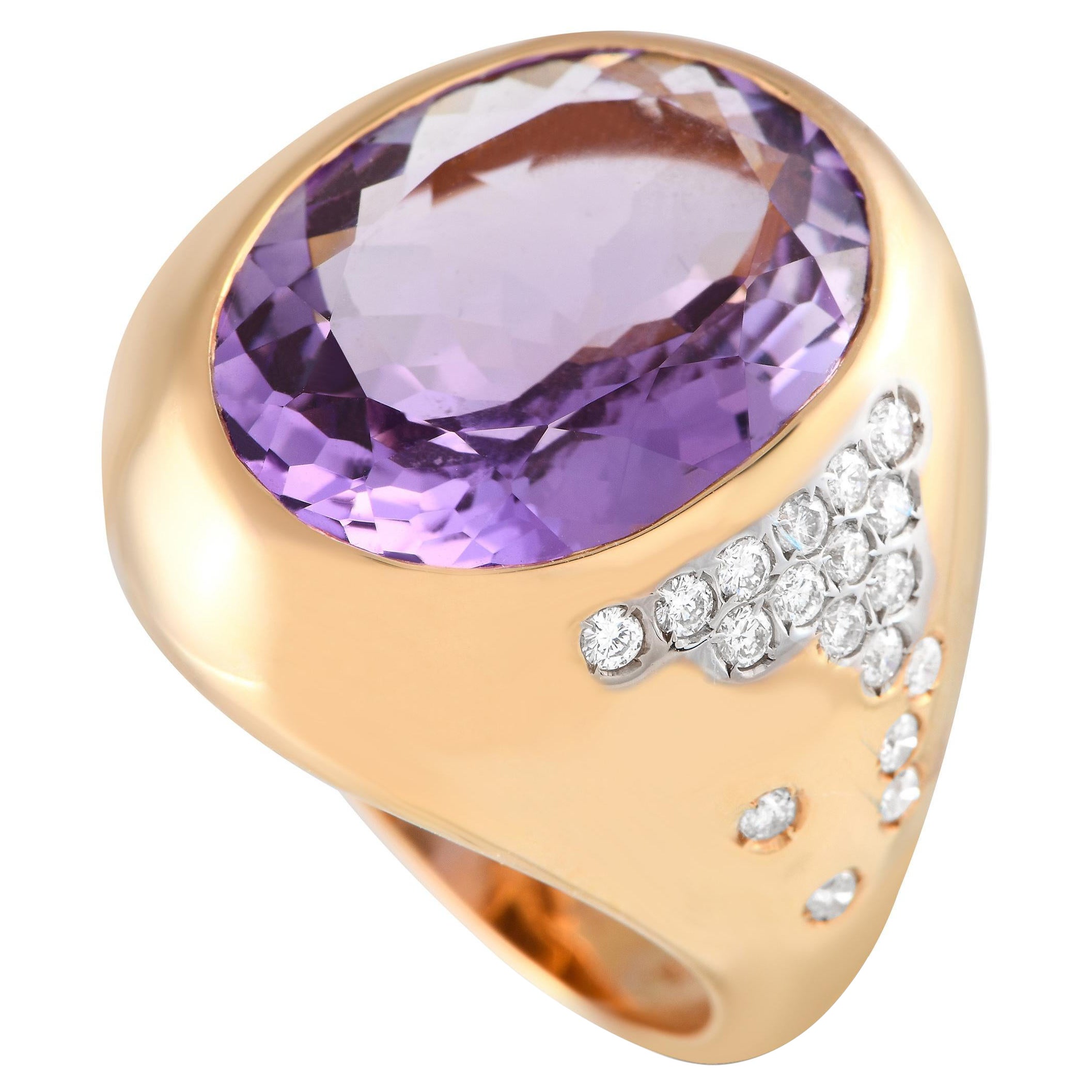 Casato 18K White and Yellow Gold 1.83ct Diamond Enameled Bomb Ring For ...