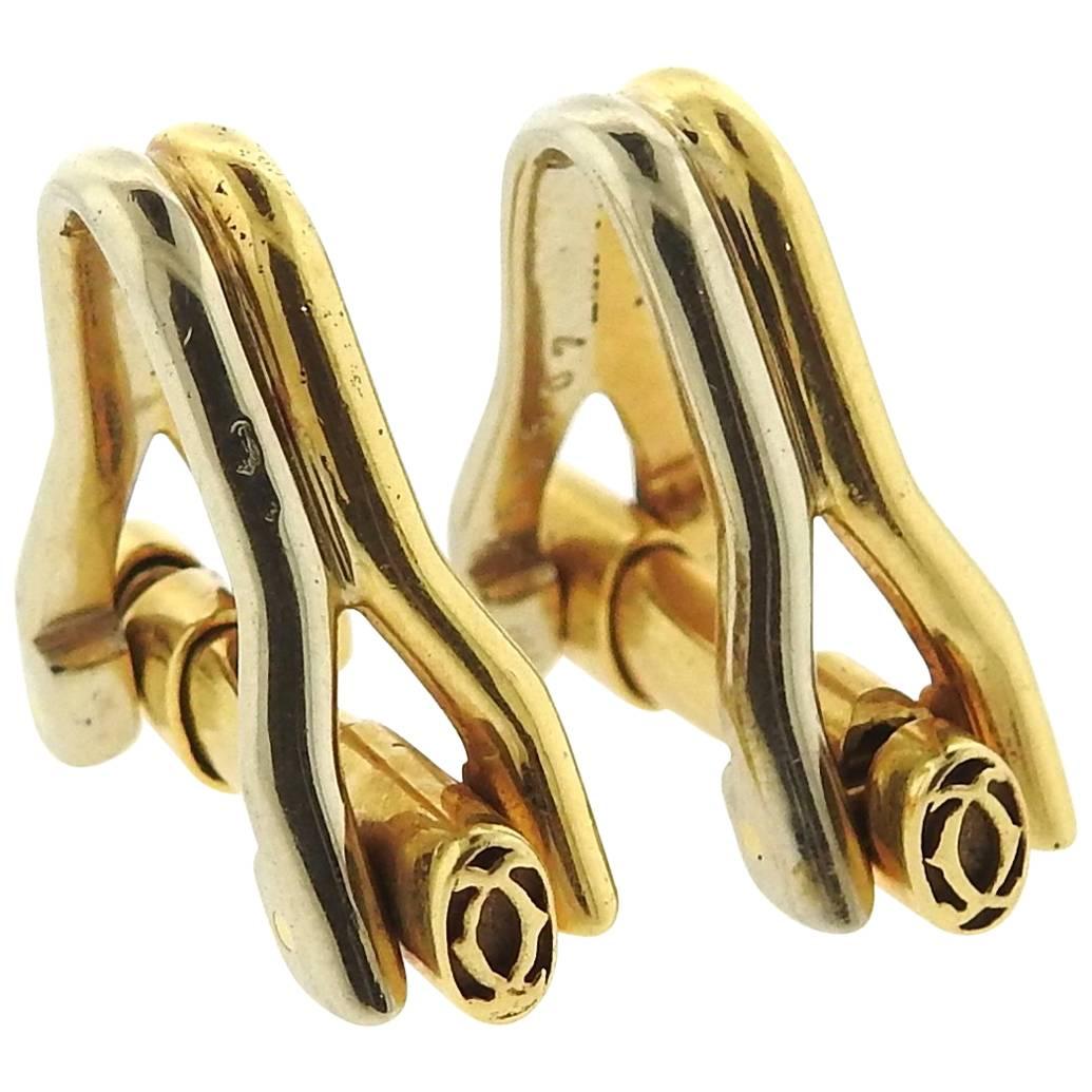 Cartier France Stirrup Flip-Up Cufflinks at 1stdibs
