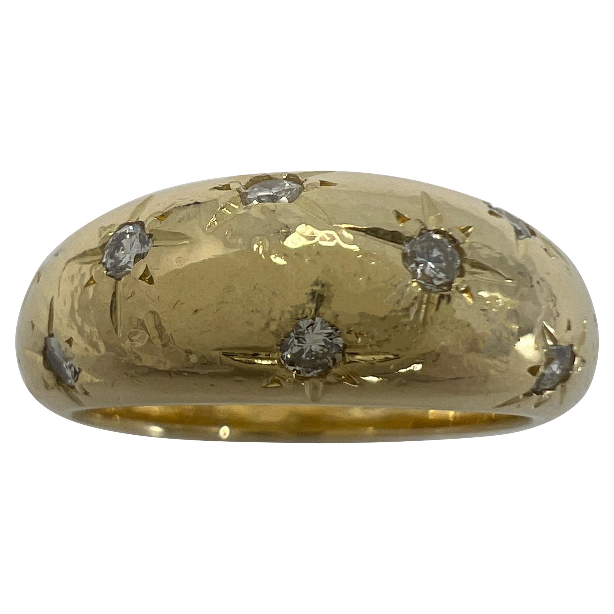 Vintage Van Cleef and Arpels Star Set Diamond 18k Yellow Gold Starburst ...