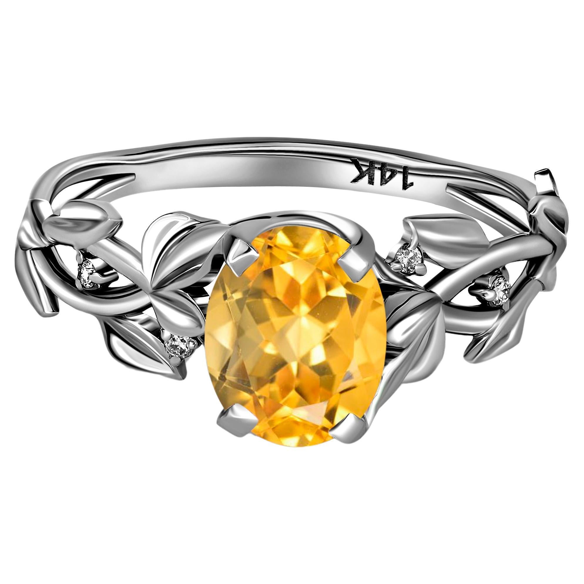 Oval citrine ring. For Sale at 1stDibs