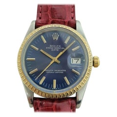 Mens Rolex Ref 1505 Oyster Perpetual Date 14k Gold SS Automatic 1970s ...