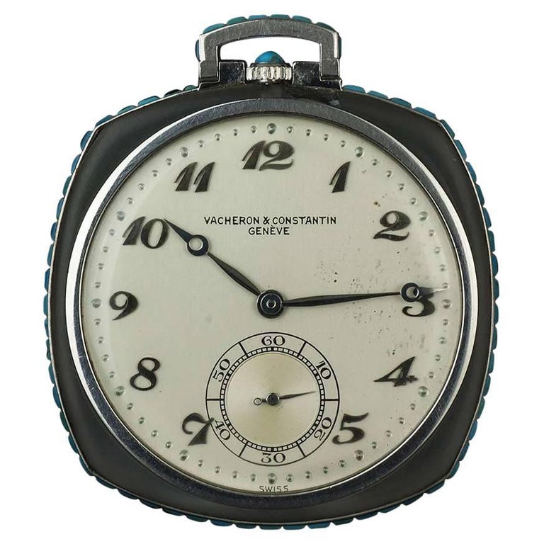 Vacheron and Constantin Rock Crystal Turquoise Pocket Watch For Sale at ...