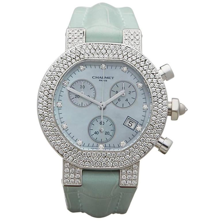 Chaumet Ladies White Gold Diamonds Style De Chaumet Quartz Wristwatch ...