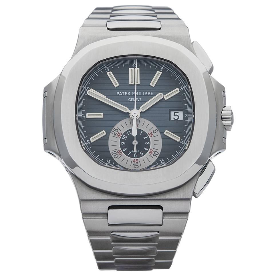 Patek Philippe Nautilus Chronograph Blue Dial - 4 For Sale on 1stDibs
