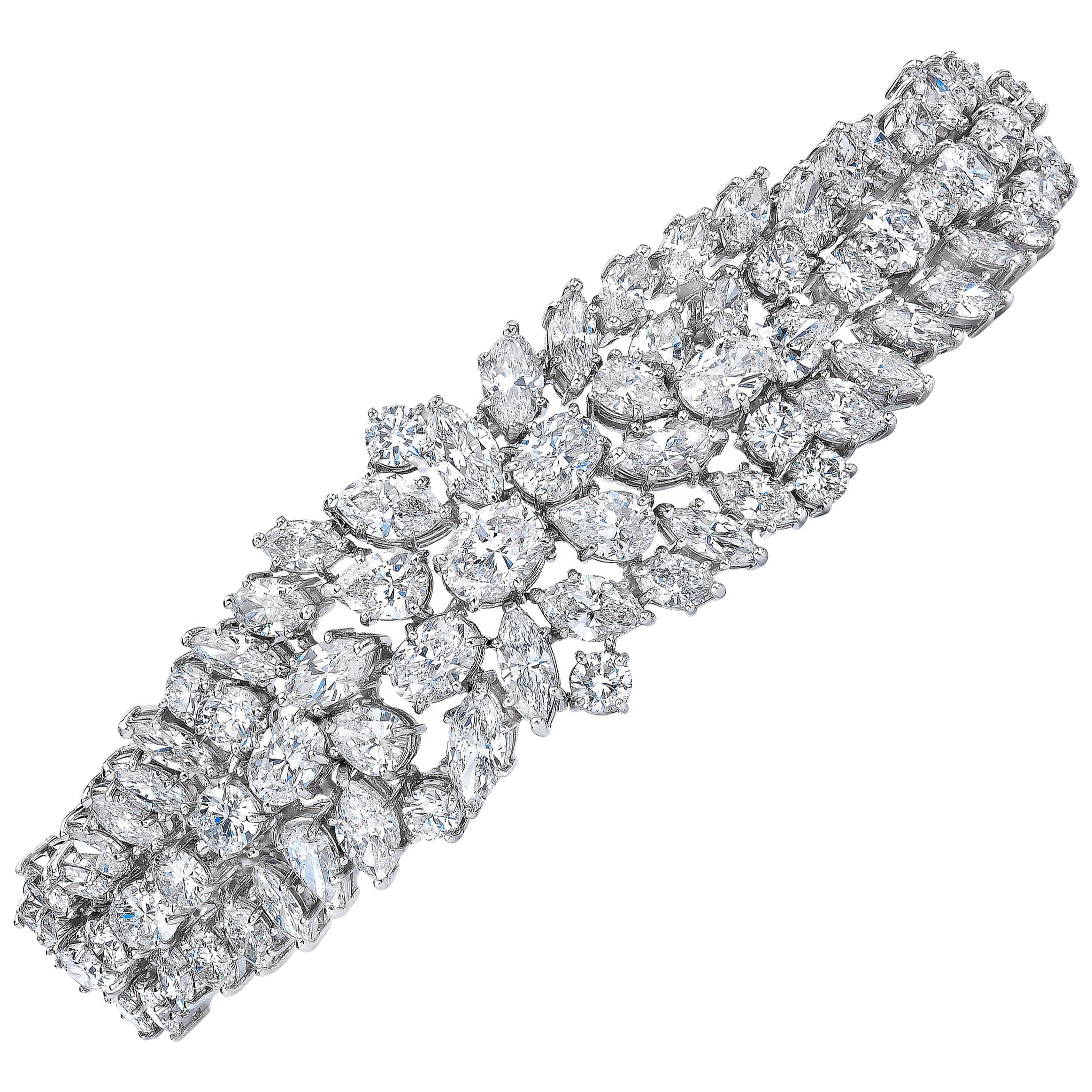 Scarselli Fancy Color Diamond Bracelet Cuff 22.41 Carat For Sale at 1stDibs