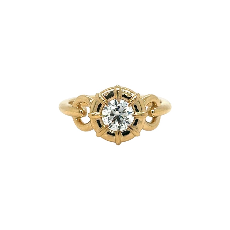 Customizable Flash Ring, Yellow Gold, Diamond and Diamond Paved For ...
