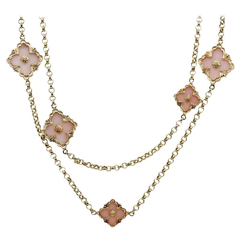 18K Yellow Gold Buccellati Opal Opera Necklace For Sale at 1stDibs