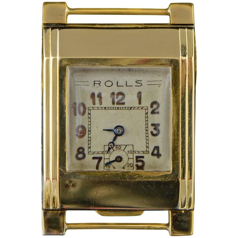 Rolls Yellow Gold First Automatic Wristwatch 1930s For Sale at 1stDibs