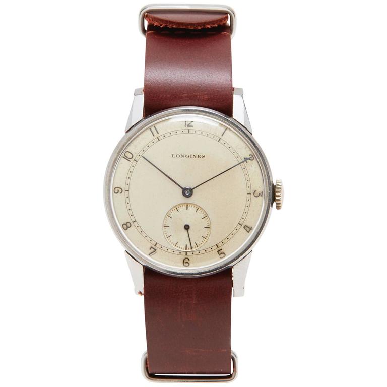 Longines Stainless Steel Calatrava Mechanical Wristwatch at 1stDibs ...
