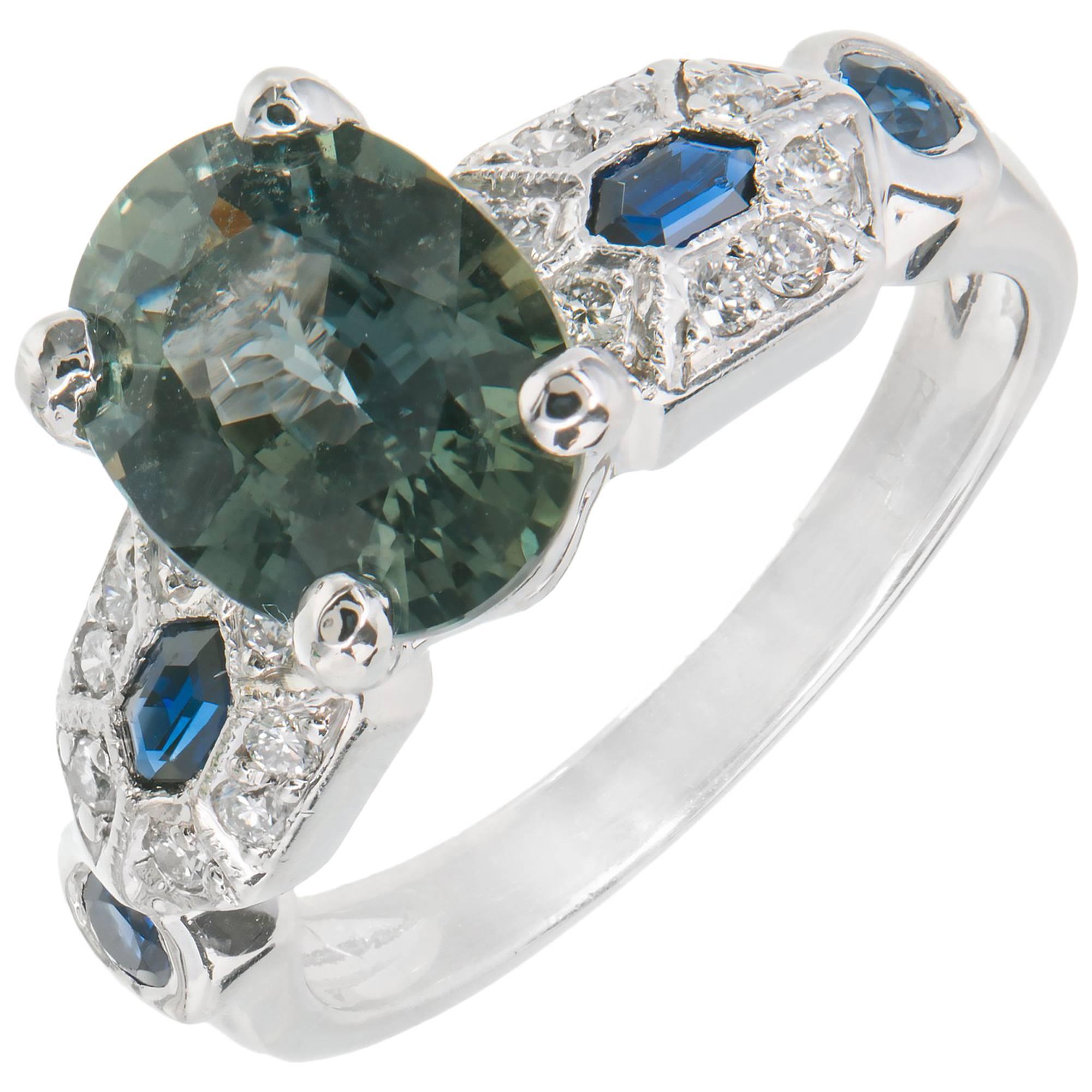 Peter Suchy 2.07 Carat Color Change Sapphire Diamond Platinum ...