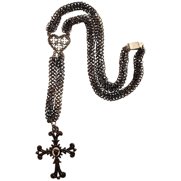 Antique Berlin Iron Chain with Cross For Sale at 1stDibs | berlin cross