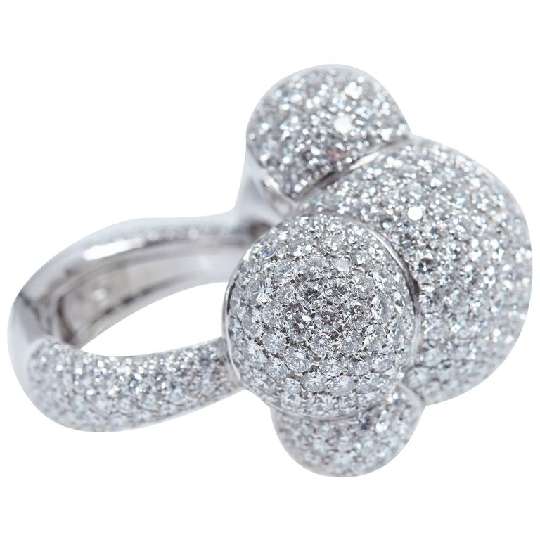 Palmiero Bubbles Diamond White Gold Ring For Sale at 1stDibs
