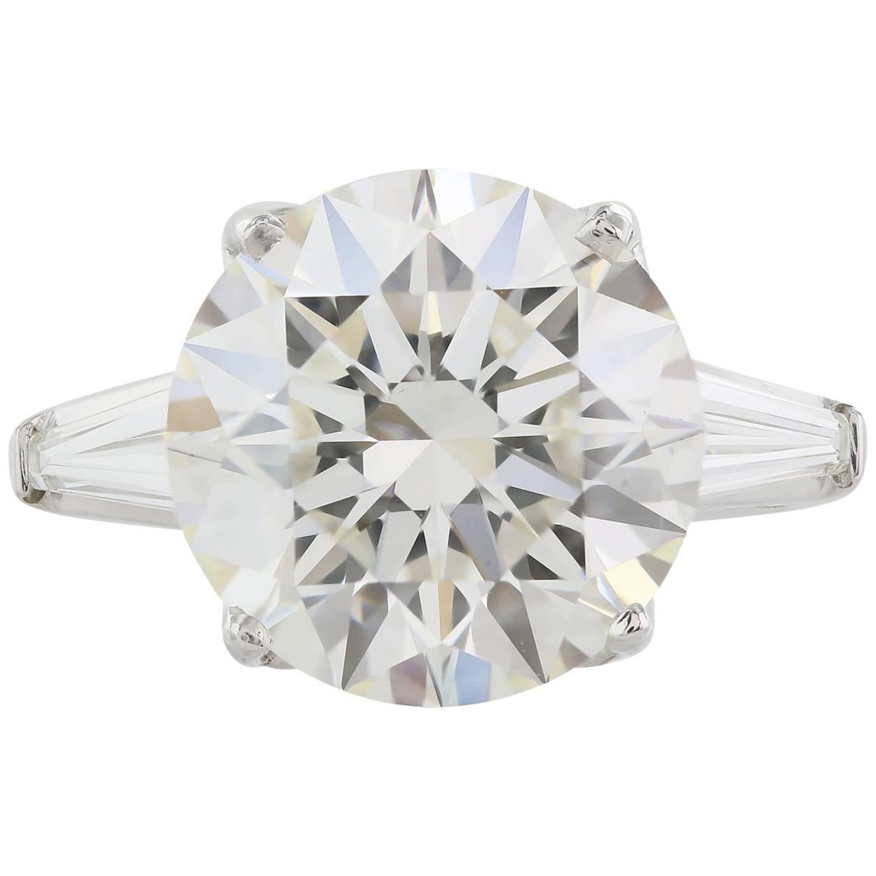 GIA Certified 8.04 Carat J/VS2 Triple X Diamond White Gold Engagement ...