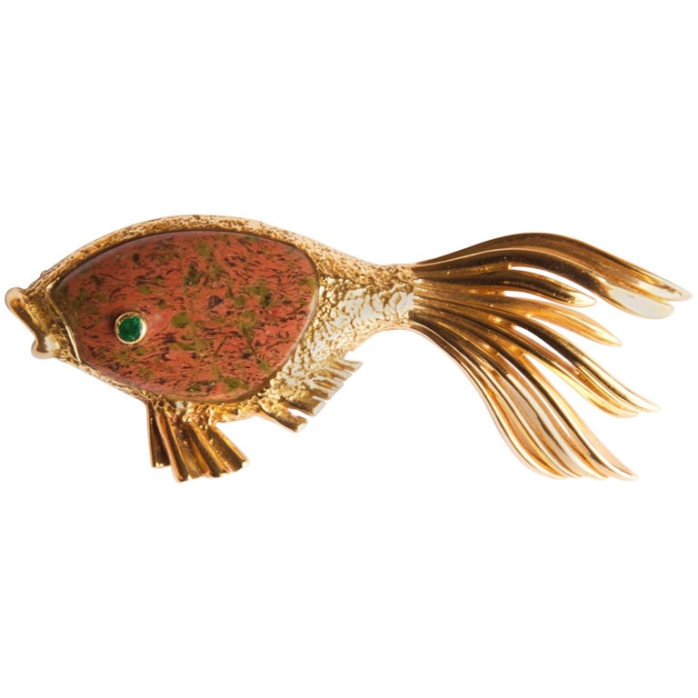 1963 Georges Braque Gold and Jasper Deiphobe Brooch For Sale at 1stDibs ...