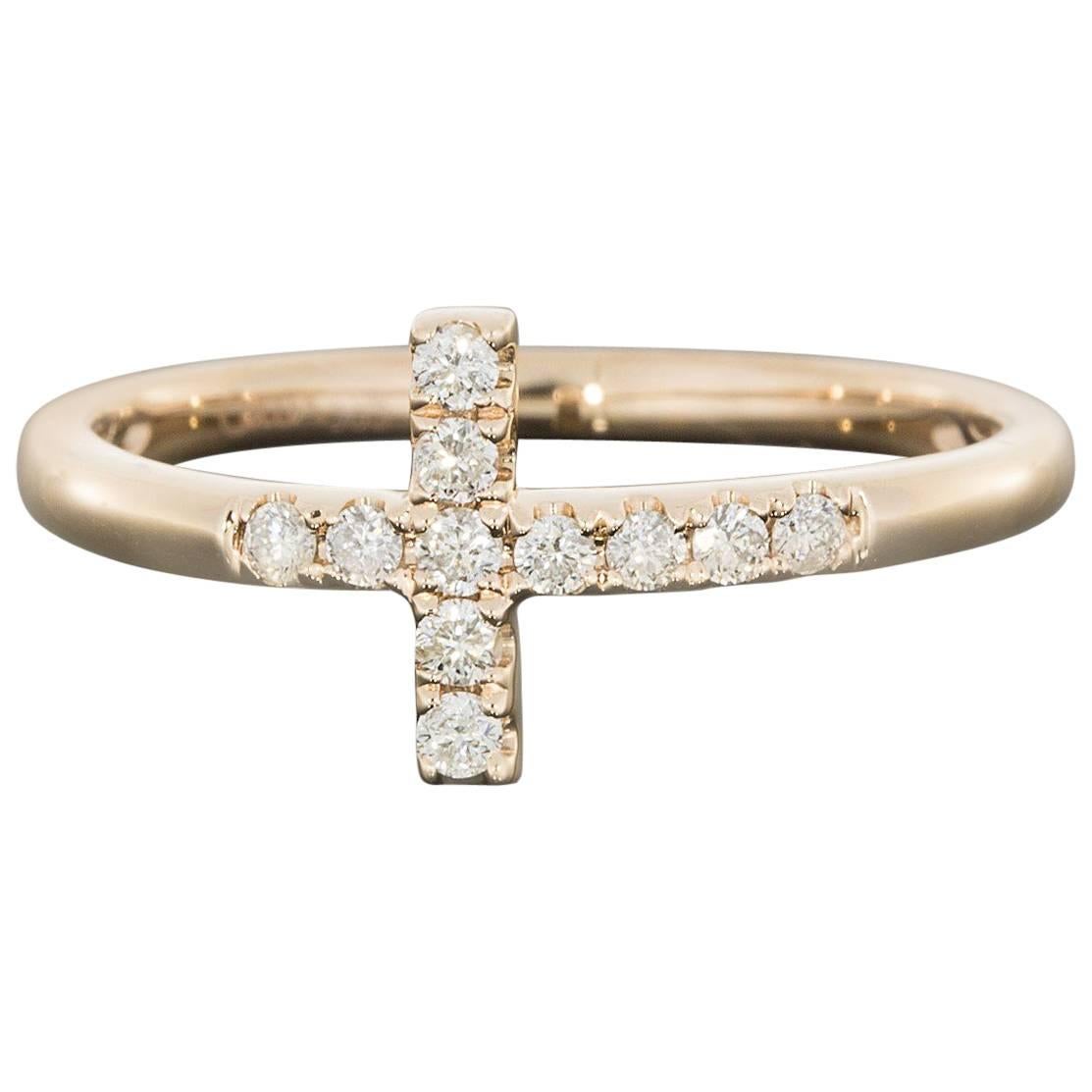 Sideways Diamond Ring - 6 For Sale on 1stDibs