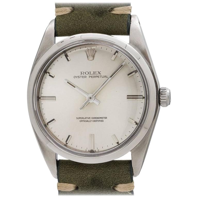 Rolex Stainless Steel Oyster Perpetual Wristwatch Model 1018, circa ...