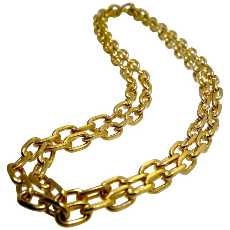 Long Gold Chain at 1stDibs