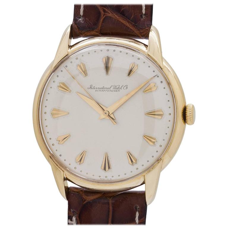 IWC Yellow Gold Dress Model Caliber 89 Wristwatch, circa 1958 at 1stDibs