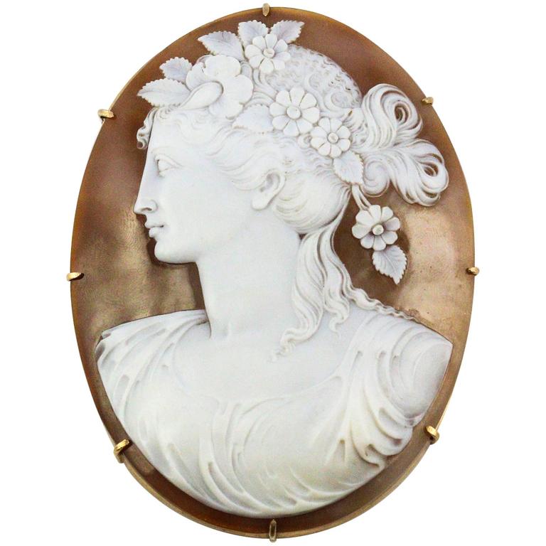 Massive Victorian Cameo Set in Gold at 1stDibs