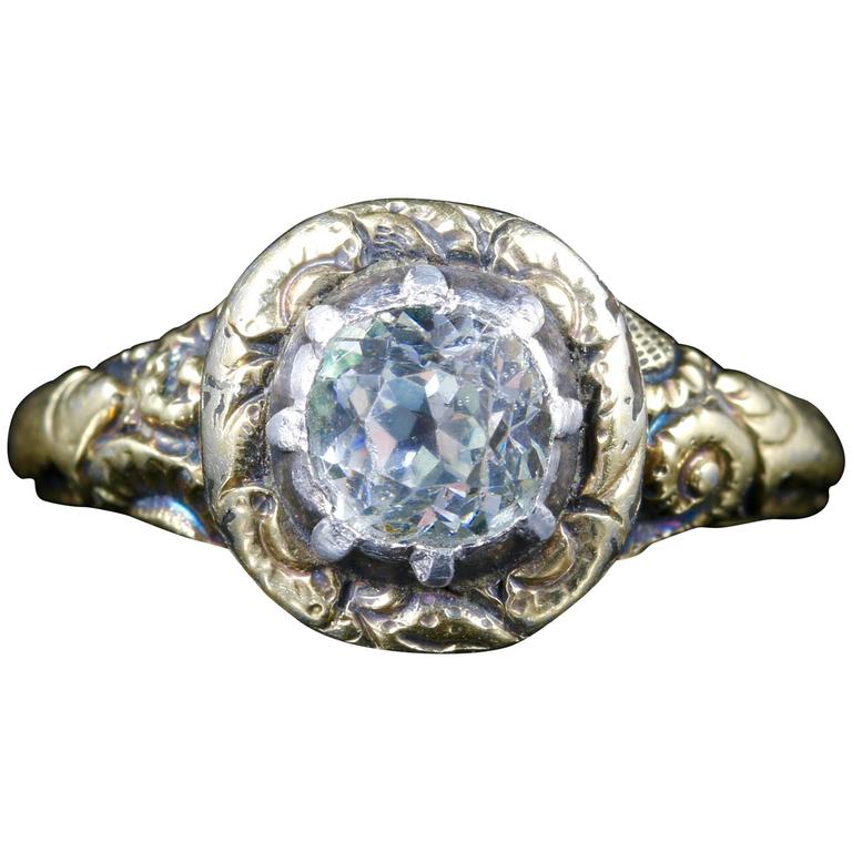 Antique Georgian Paste Stone Gold Ring For Sale at 1stDibs | georgian ...