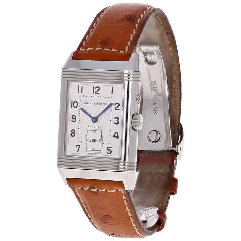 Jaeger LeCoultre Stainless Steel Reverso Duo Day Night Manual Wind ...