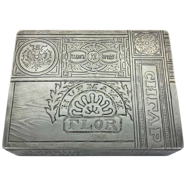 Russian Silver Cigar Box For Sale at 1stDibs | gold cigar box, russian ...