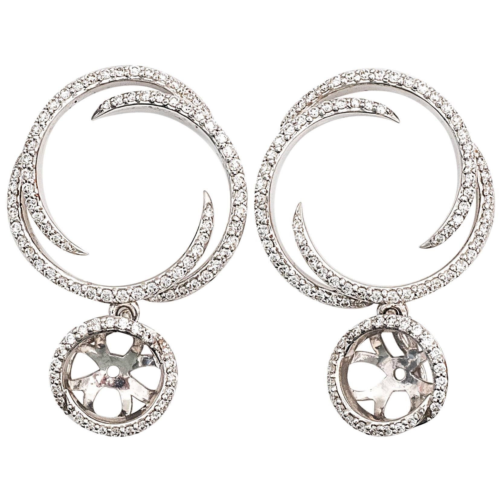 Diamond Gold Dangle Earring Jackets at 1stDibs | diamond earring ...