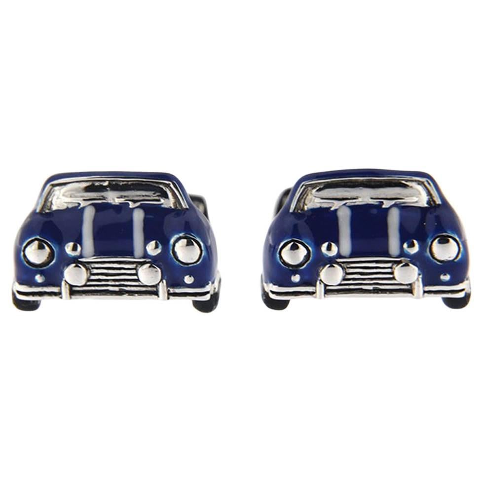 Jona Sterling Silver Red Enamel Classic Convertible Car Cufflinks at ...