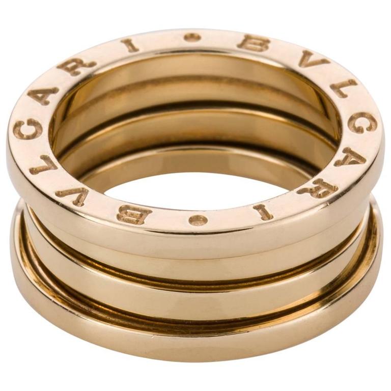 Bulgari B Zero Three-Band 18 Karat Yellow Gold Ring at 1stDibs ...