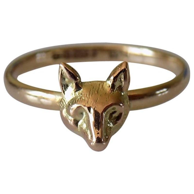 Victorian Gold Fox Ring at 1stDibs