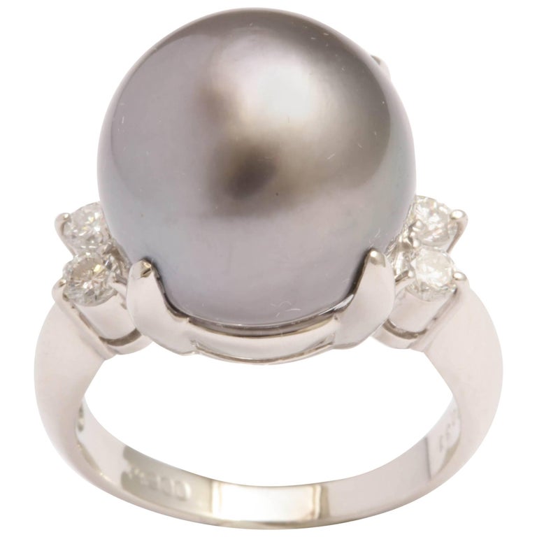 South Sea Pearl Diamond Ring For Sale at 1stDibs
