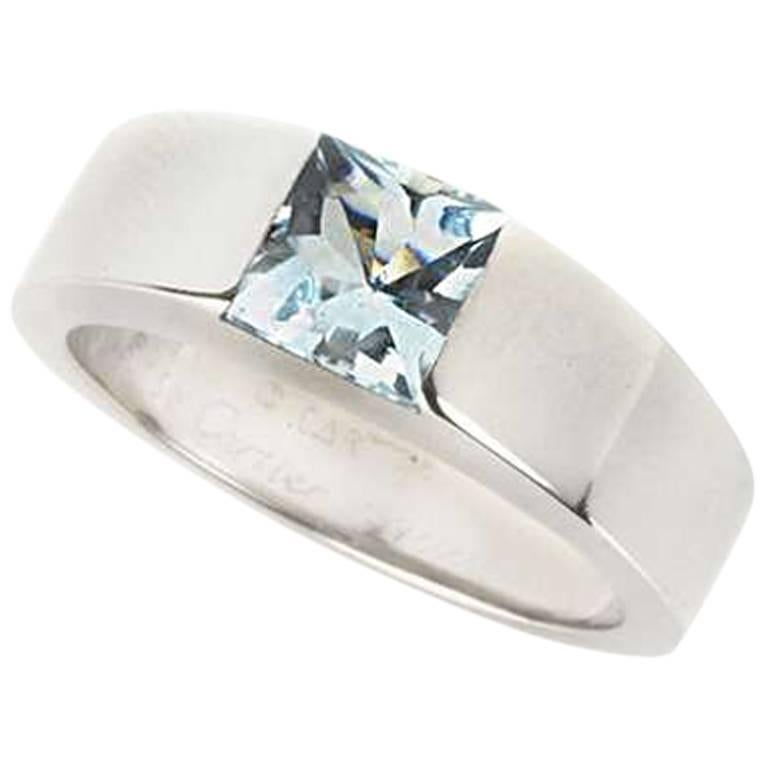Cartier Aquamarine Tank Ring at 1stDibs | cartier aquamarine ring ...