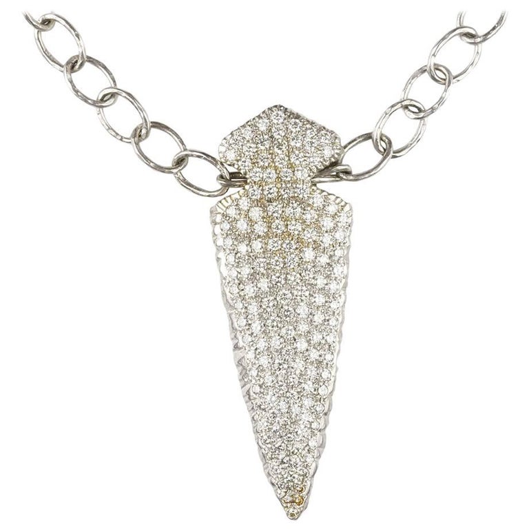 Large Diamond Arrowhead Necklace by Loree Rodkin at 1stdibs