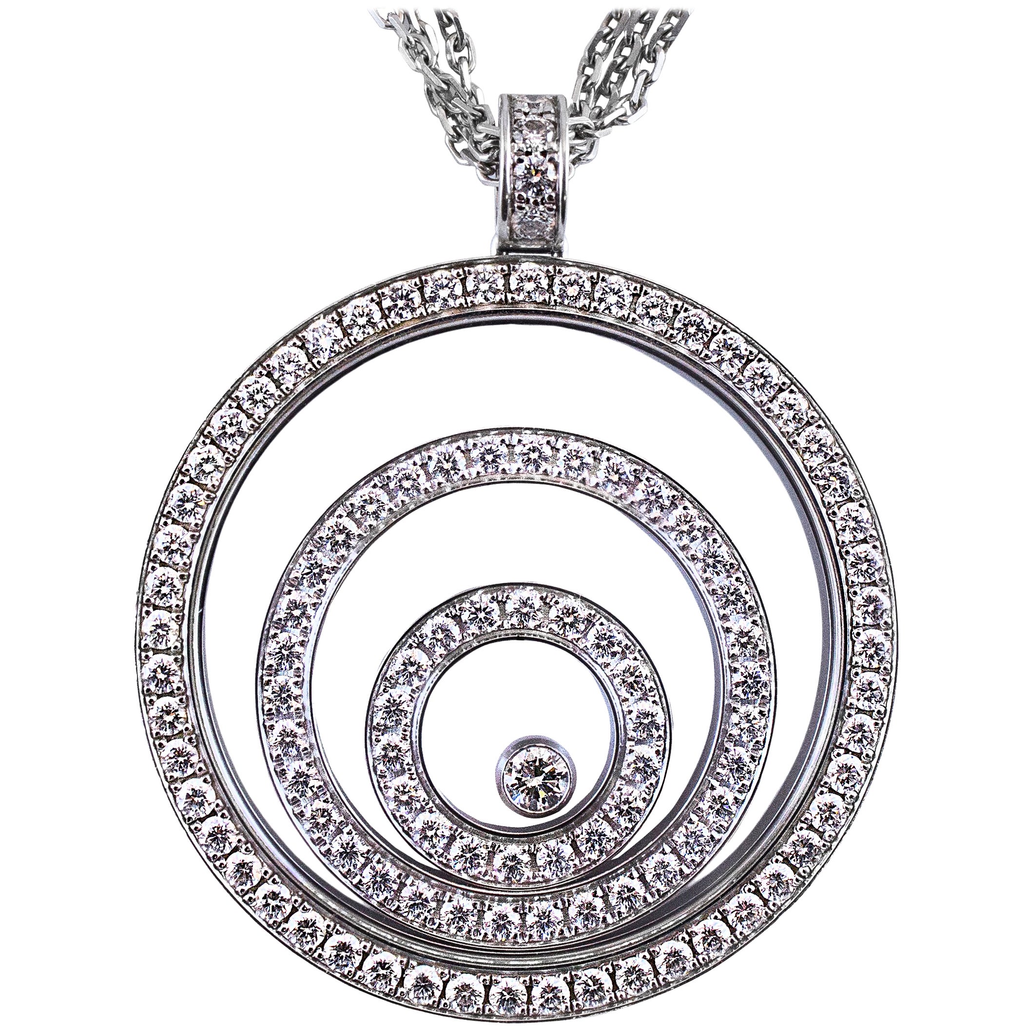 Chopard Happy Diamonds Cross Necklace Pendant For Sale at 1stDibs