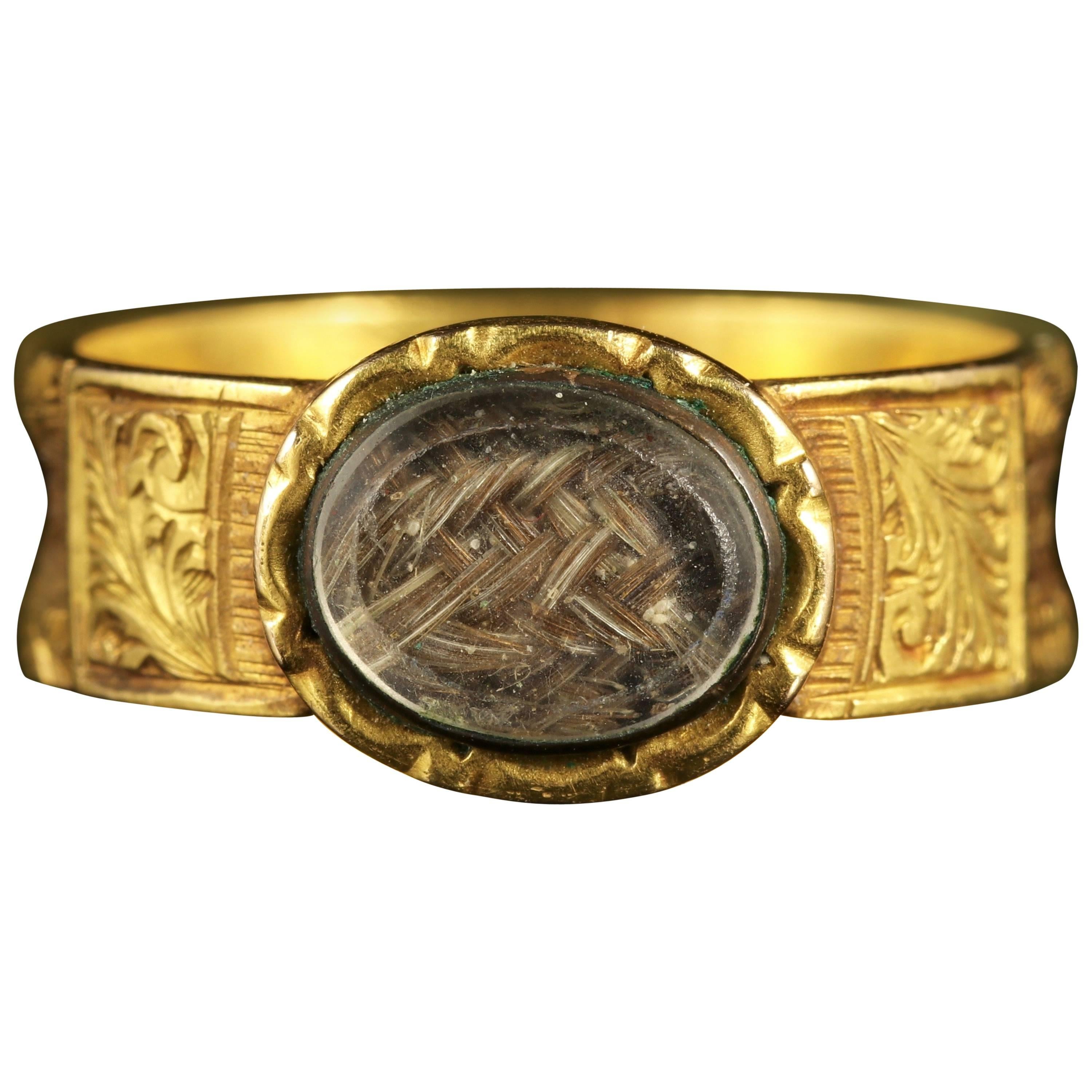 Victorian Heavy 15 Carat Mourning Ring Dated Chester, 1885 For Sale at ...