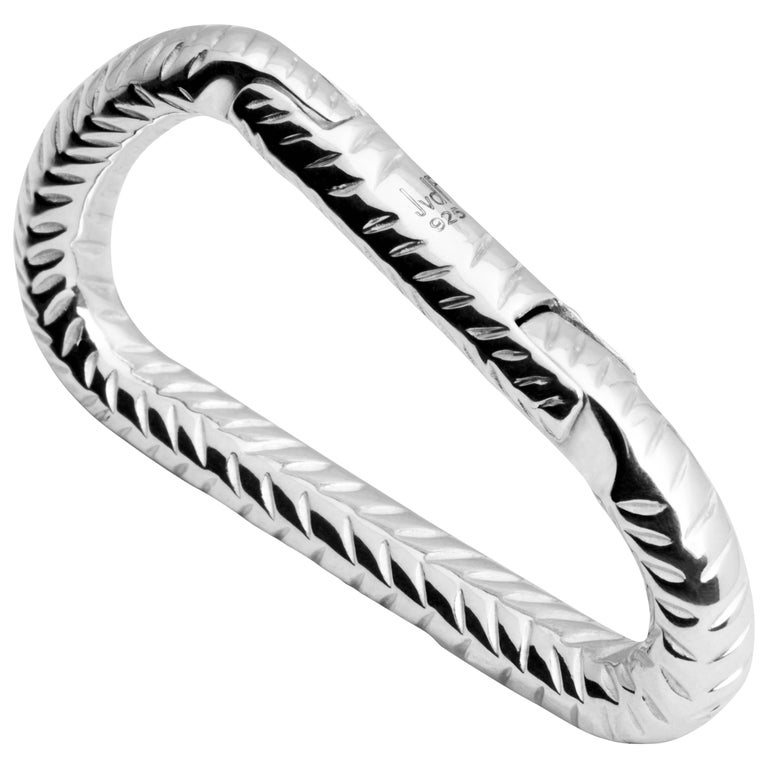 JvdF Medium Sterling Silver Carabiner For Sale at 1stDibs